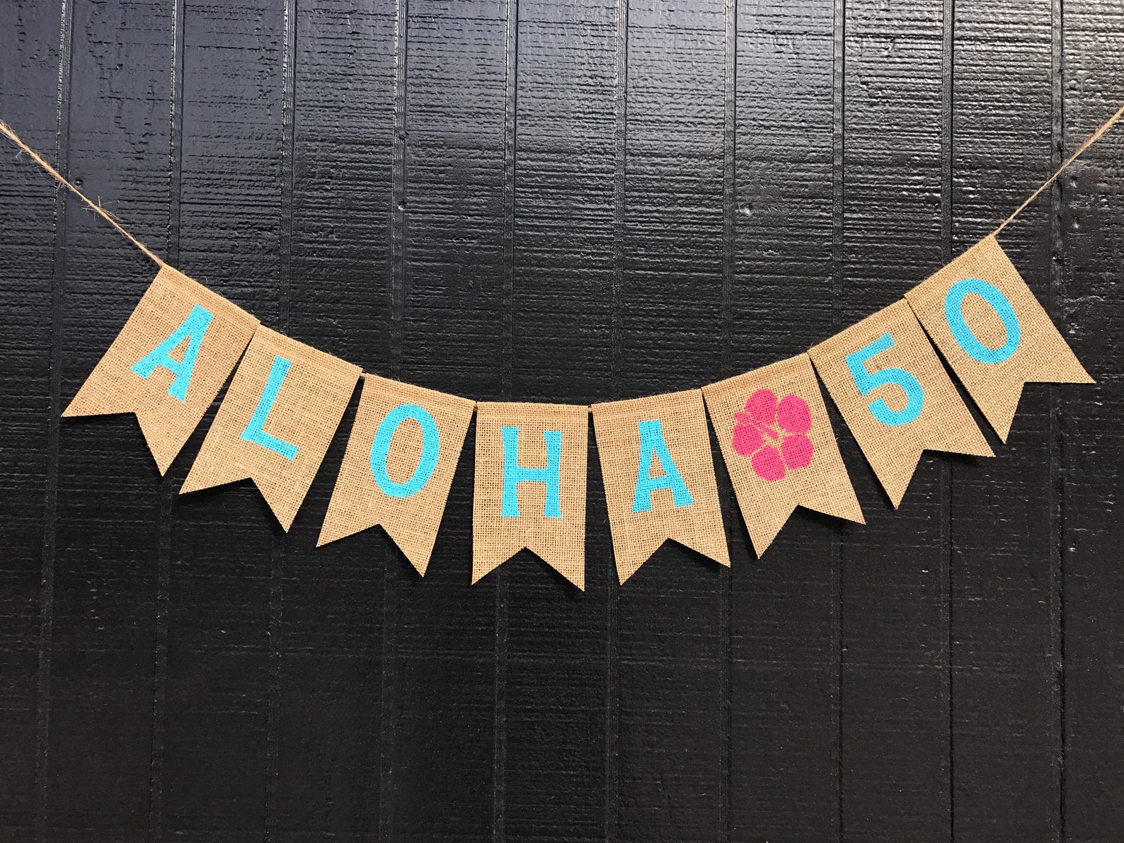 Aloha 40, 40th Birthday Banner, 40th Birthday Decor, Birthday ...