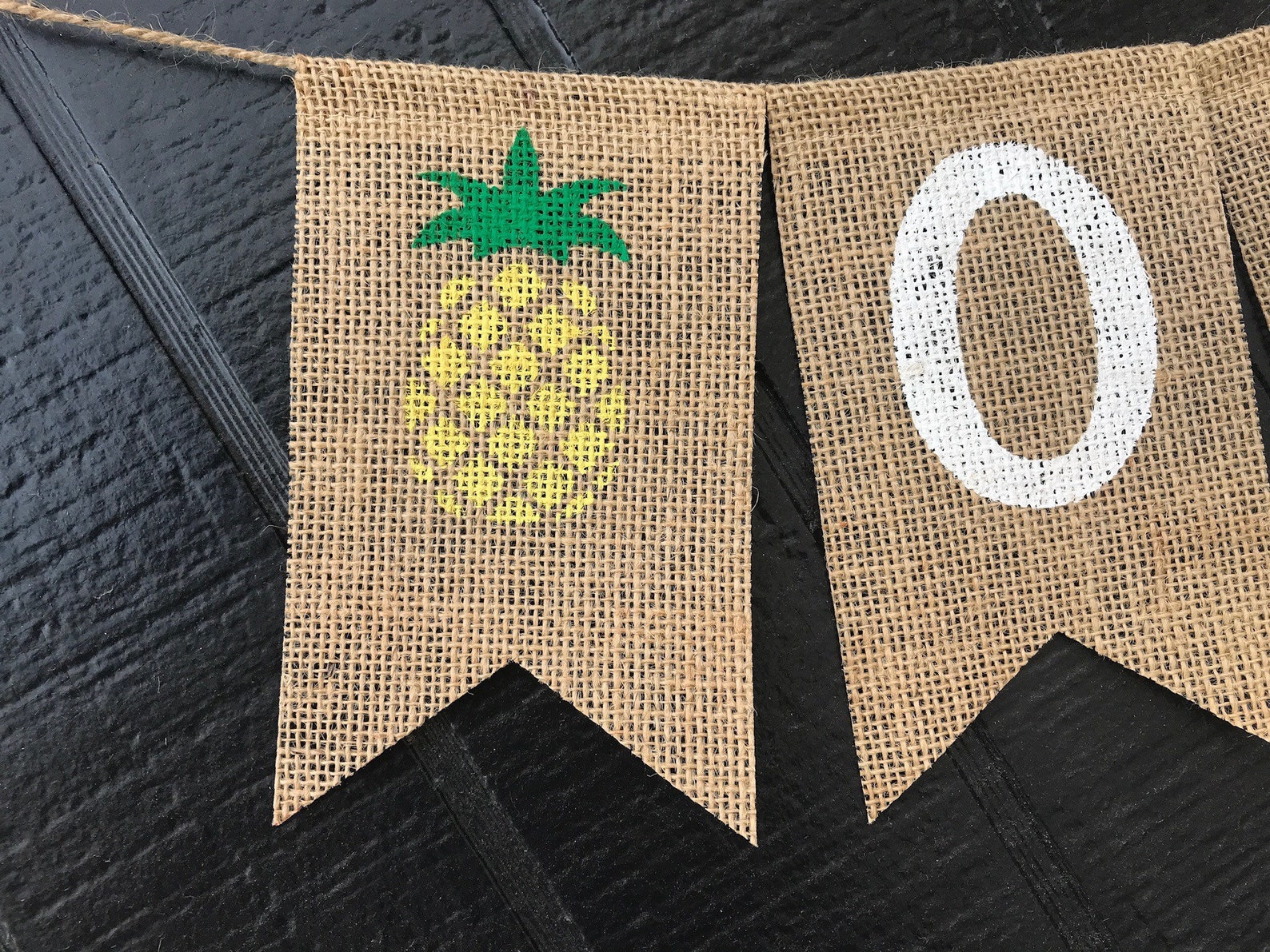 ALOHA Burlap Banner Luau Party Banner Custom Party Decor | Etsy