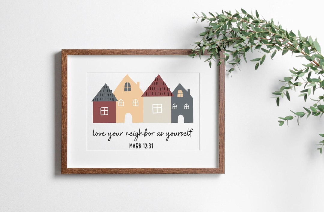 Love Your Neighbor SVG and PNG Design, Love SVG, Scripture Svg, Cut ...