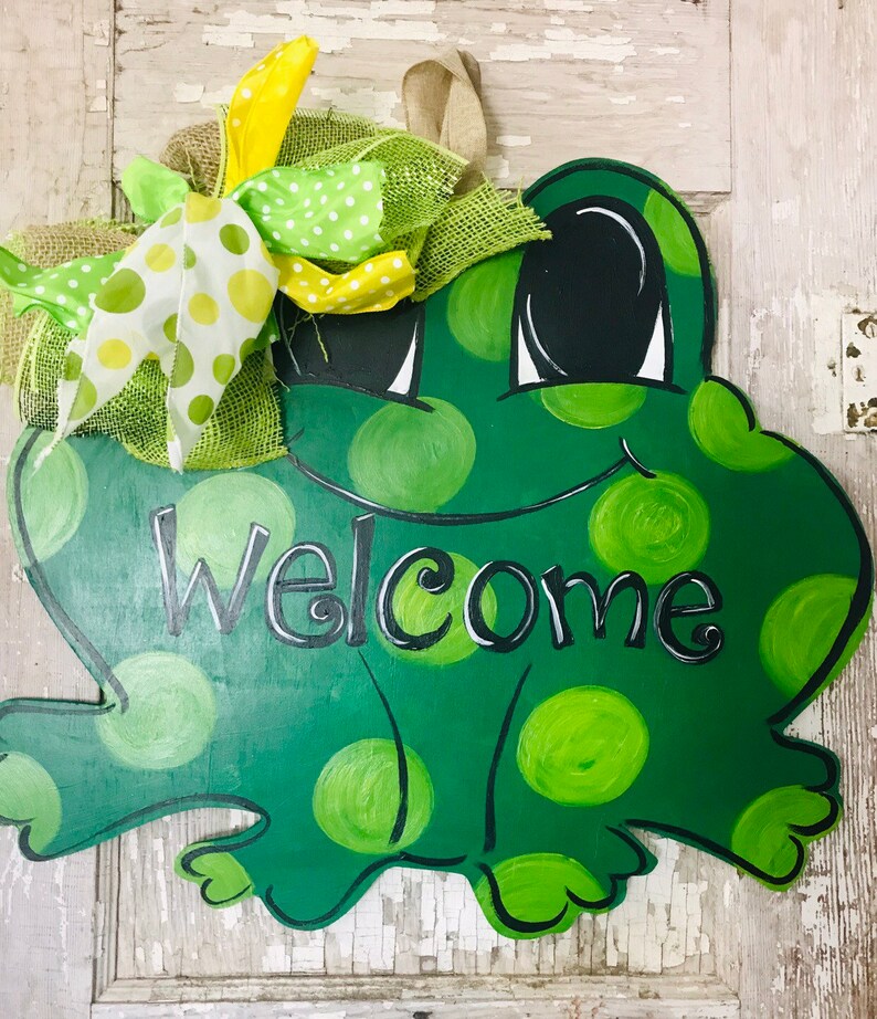 Hopping Frog Door Hanger - Etsy