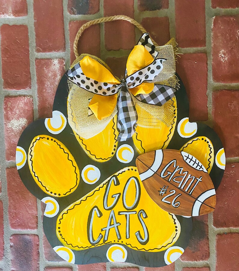Paw Print Door Hanger - Etsy