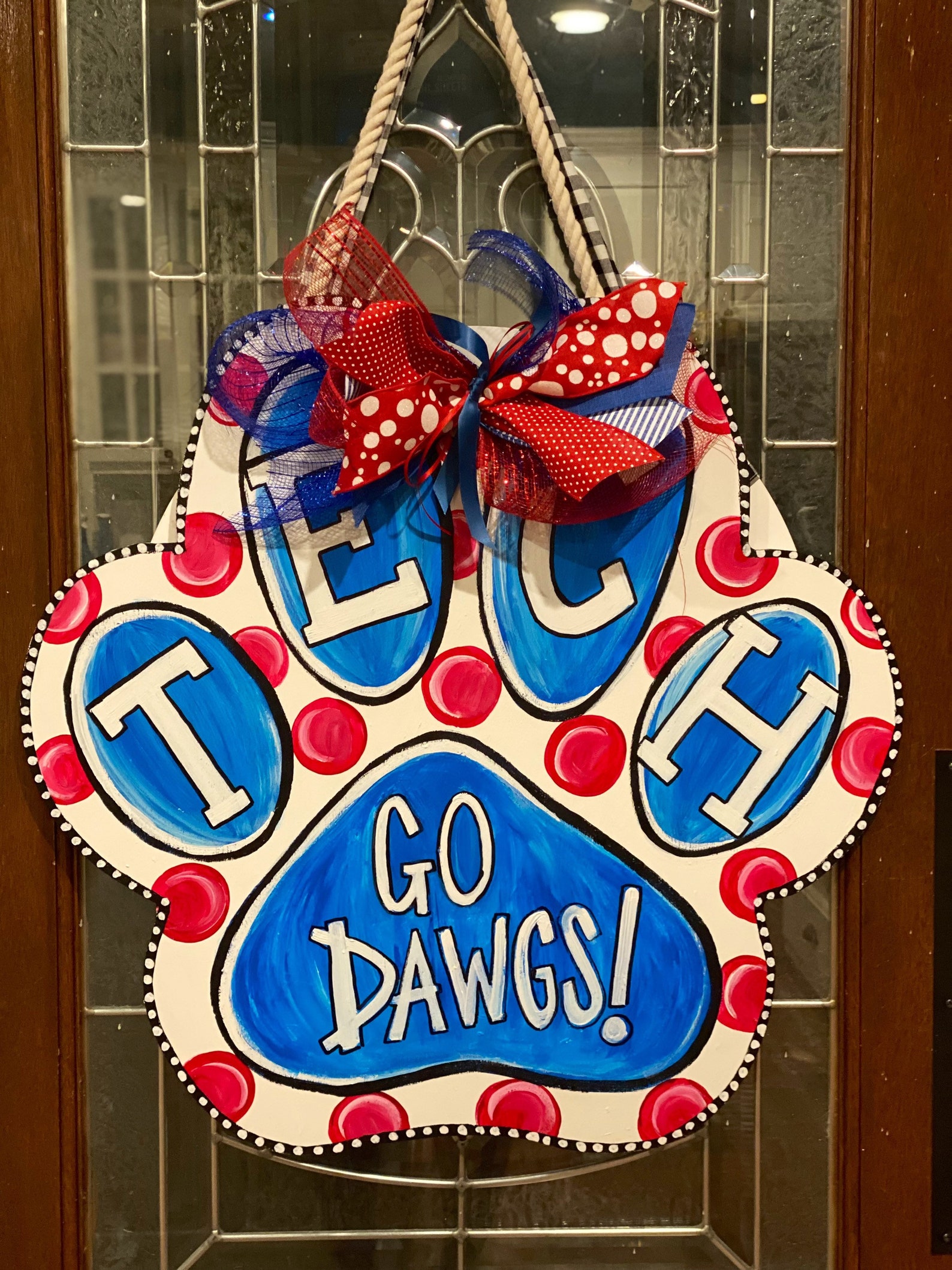 Paw Print Door Hanger - Etsy