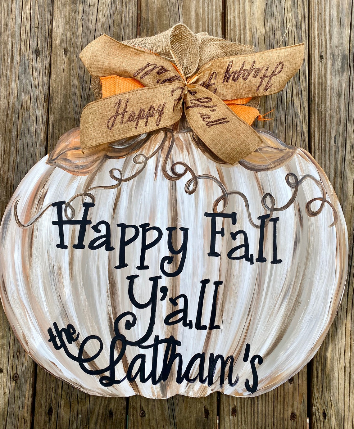 Pumpkin Door Hanger | Etsy