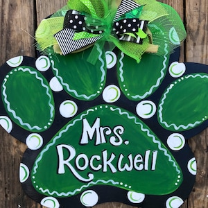 Paw Print Door Hanger - Etsy