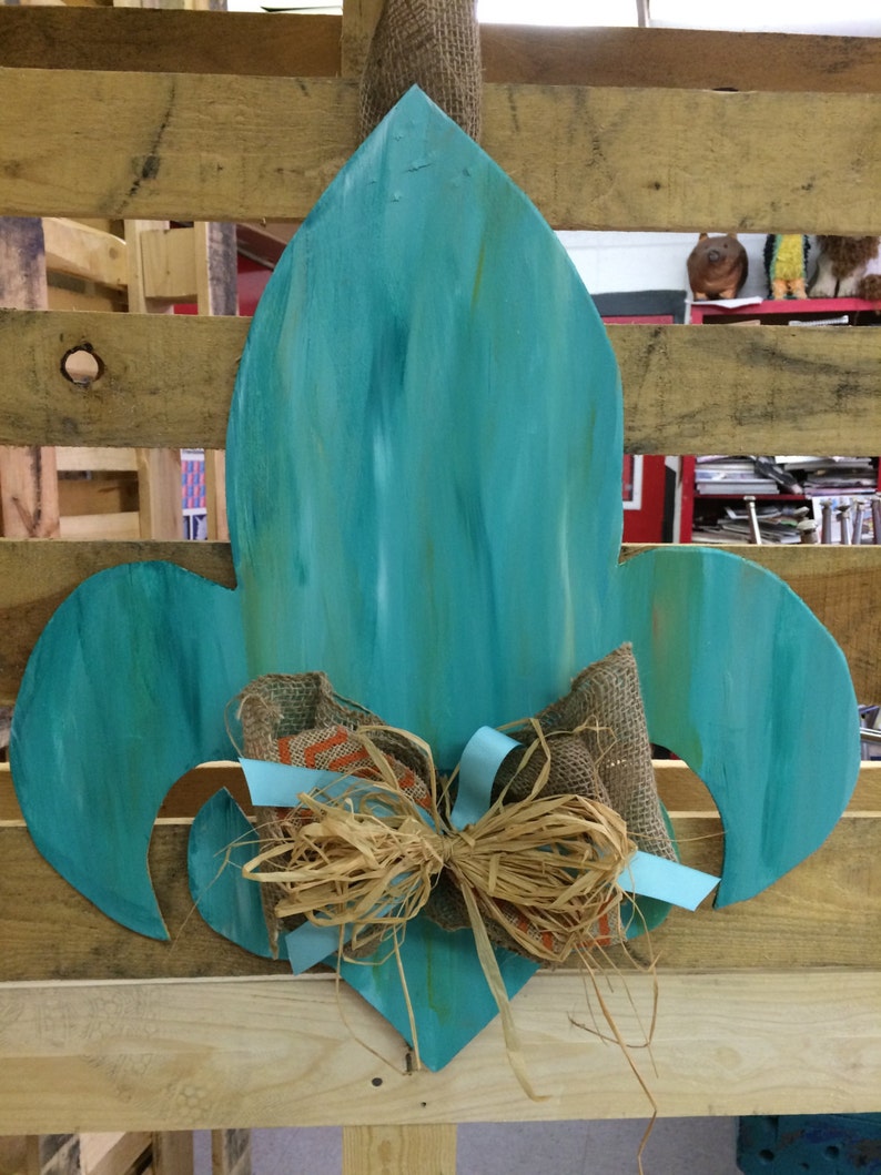 Fleur De Lis Door Hanger - Etsy