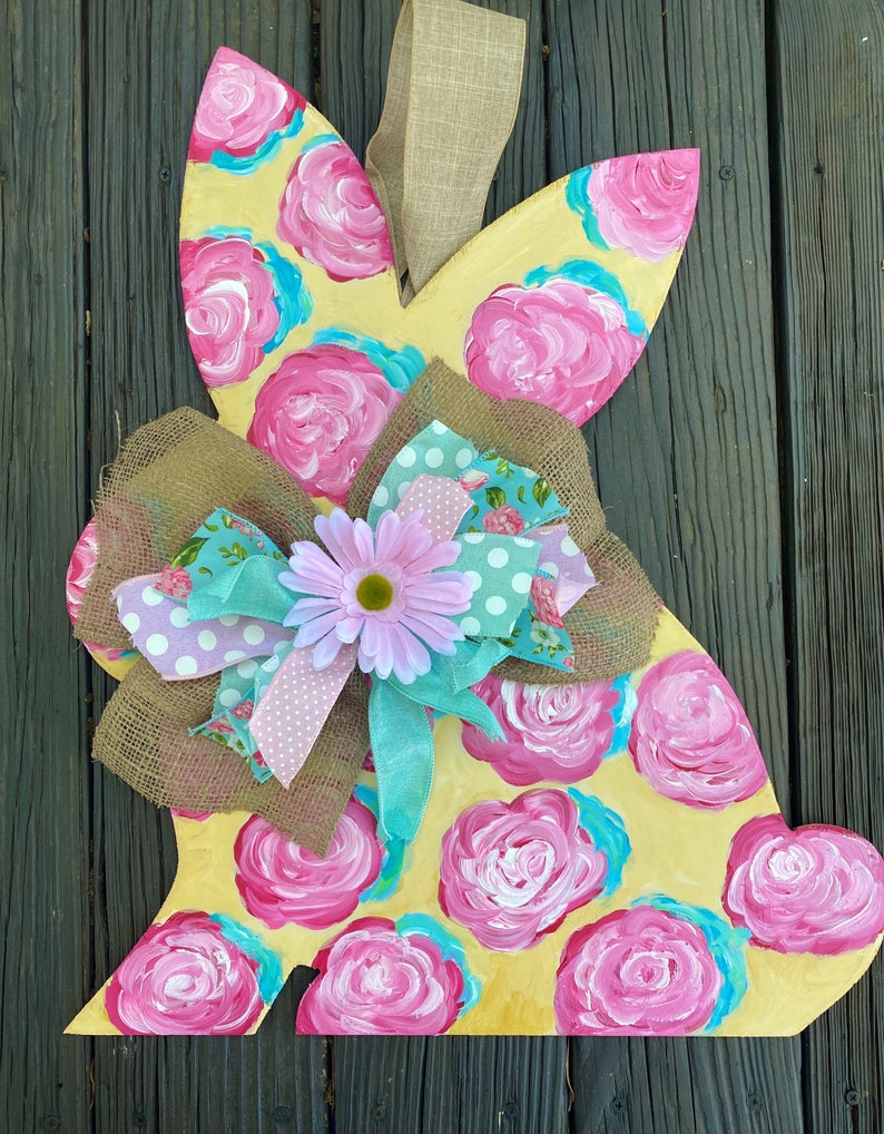 Easter Bunny Door Hanger | Etsy