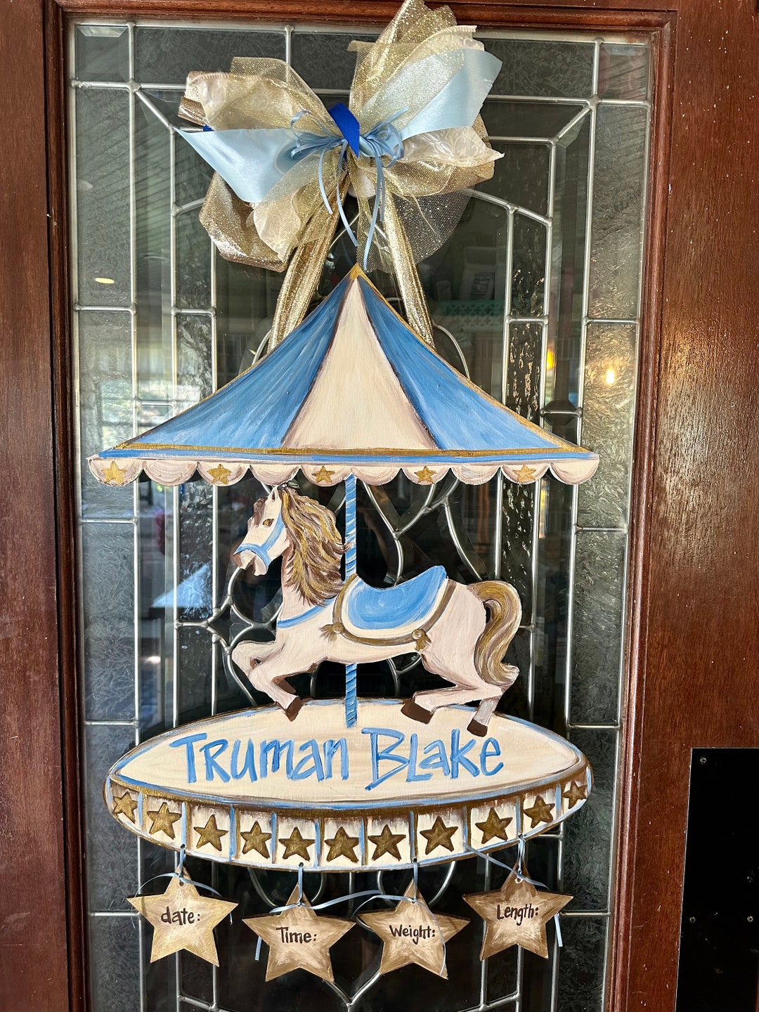 Carousel Baby/hospital Door Hanger - Etsy