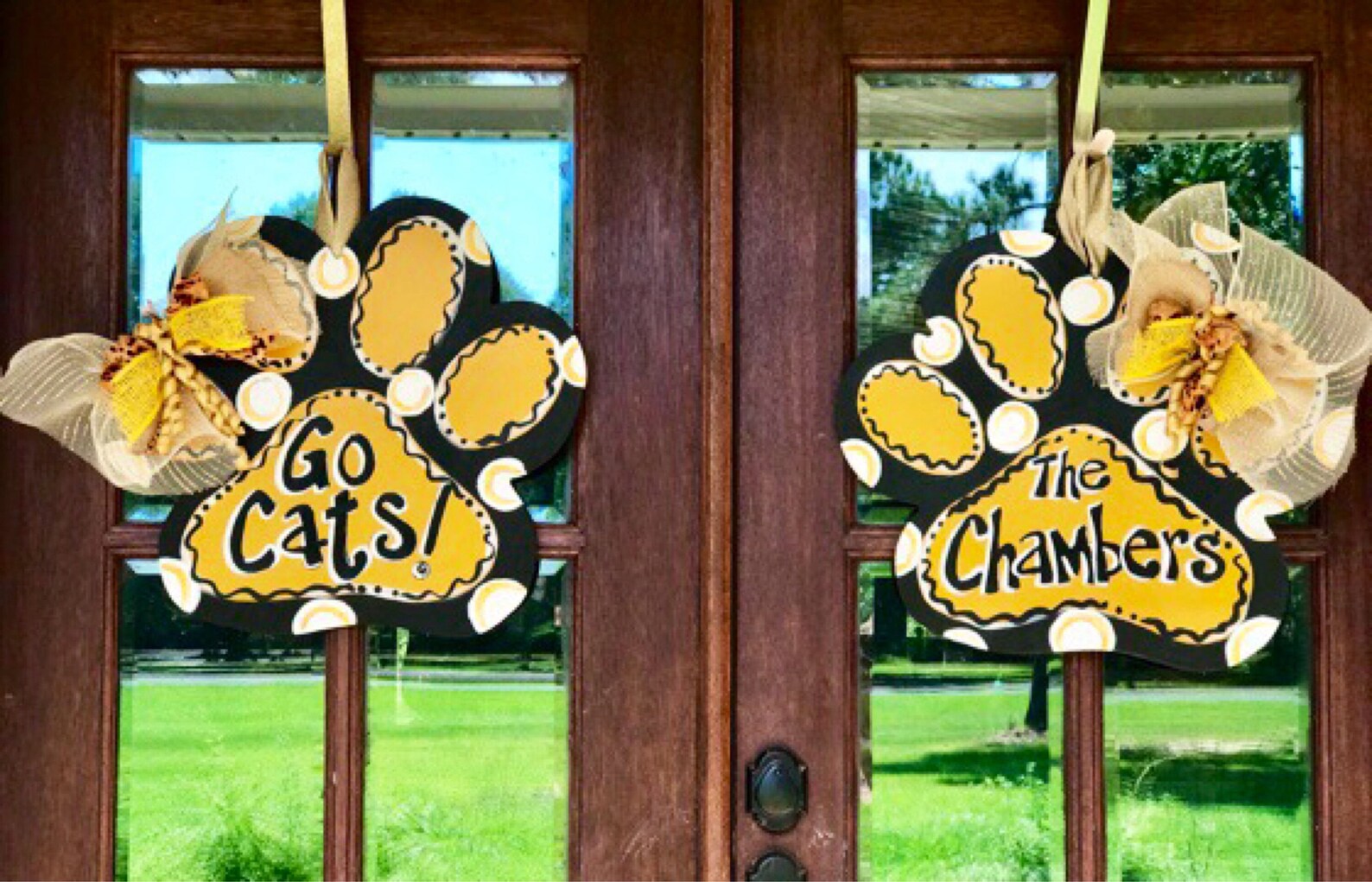 Paw Print Door Hanger - Etsy