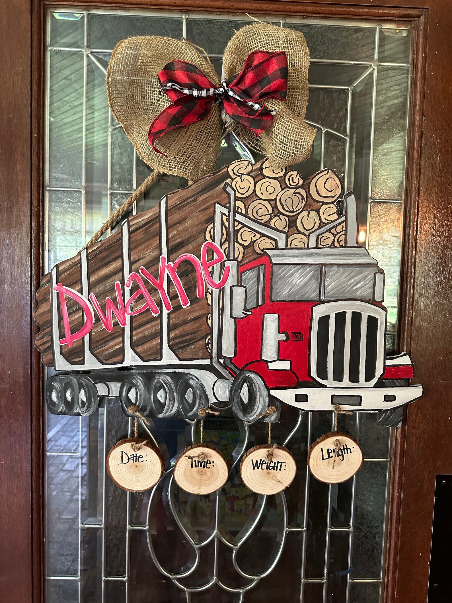 Log Truck Door Hanger - Etsy