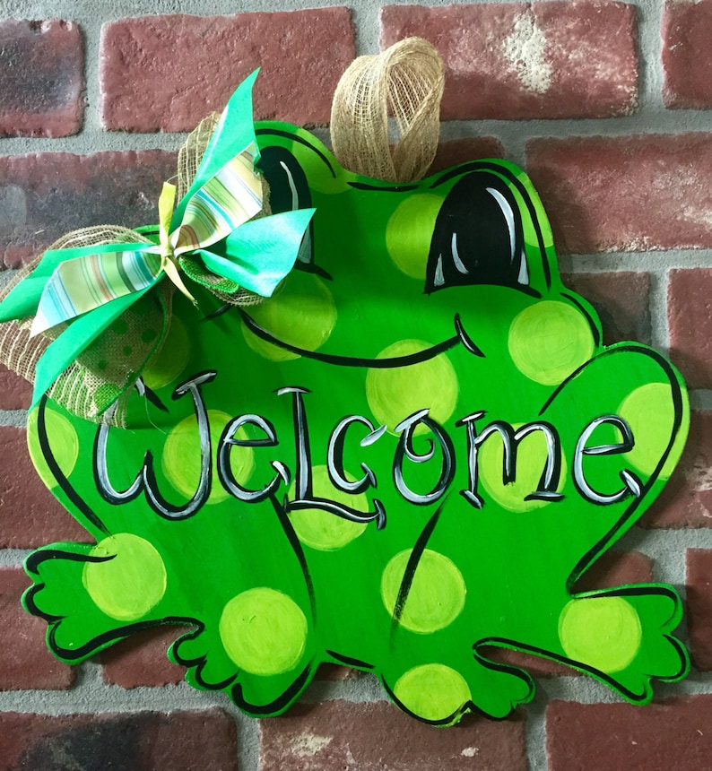Hopping Frog Door Hanger - Etsy