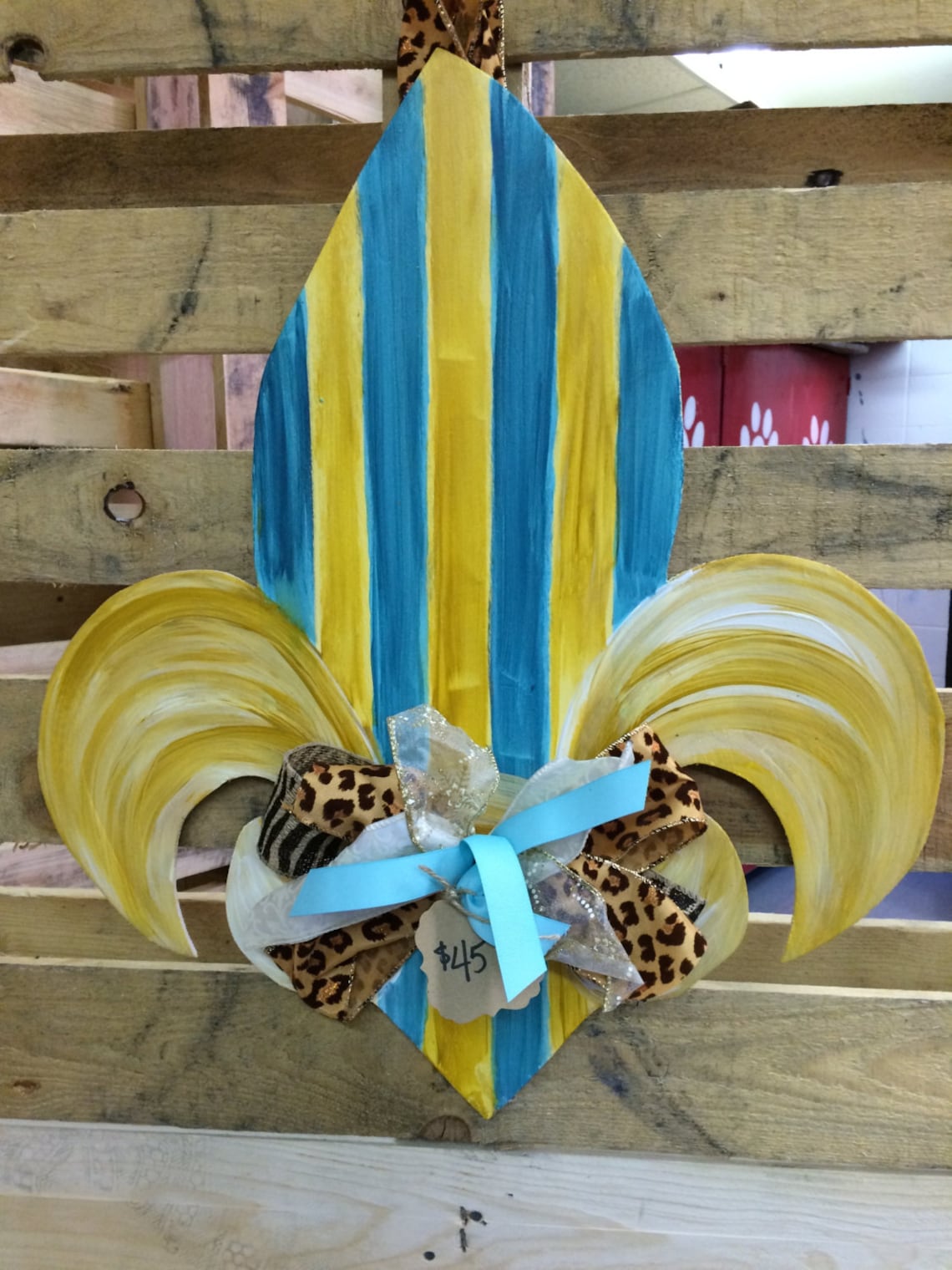 Fleur de lis door hanger | Etsy