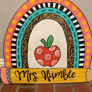 Boho Teacher Sign - Etsy
