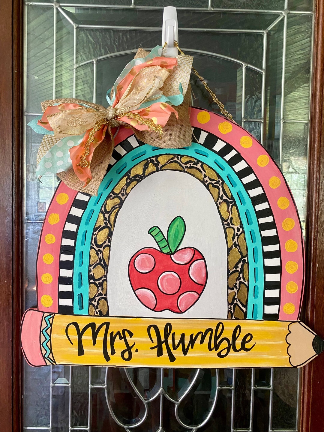 Boho Teacher Sign - Etsy