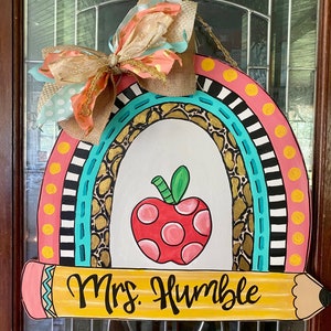 Boho Teacher Sign - Etsy