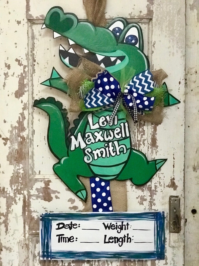 Mr alligator door hanger | Etsy