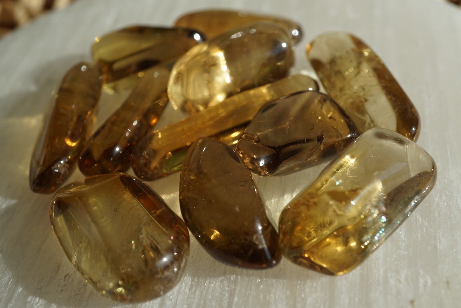 Natural citrine Tumbled stone from Madagascar/Citrine | Etsy