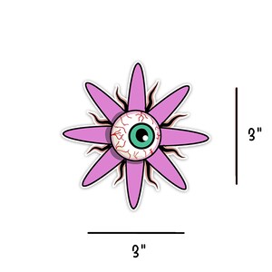 Eco-friendly Flowering Eyeball Sticker - Etsy