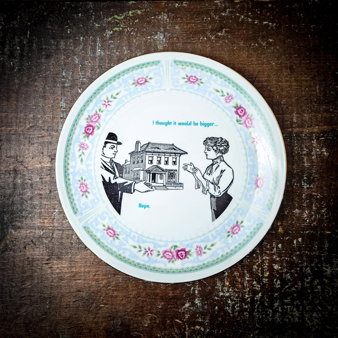 Funny Victorian Couple Plate Redesigned/upcycled Vintage China - Etsy