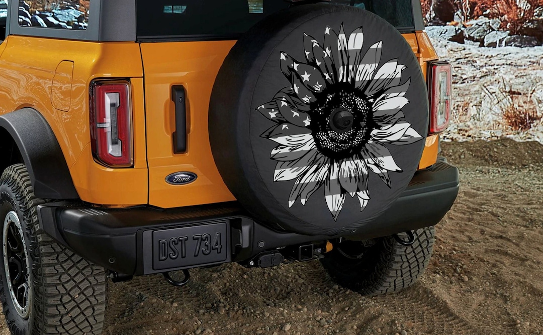 Ford Bronco Flower SPARE TIRE COVER, Ford Bronco Accessories, Ford ...