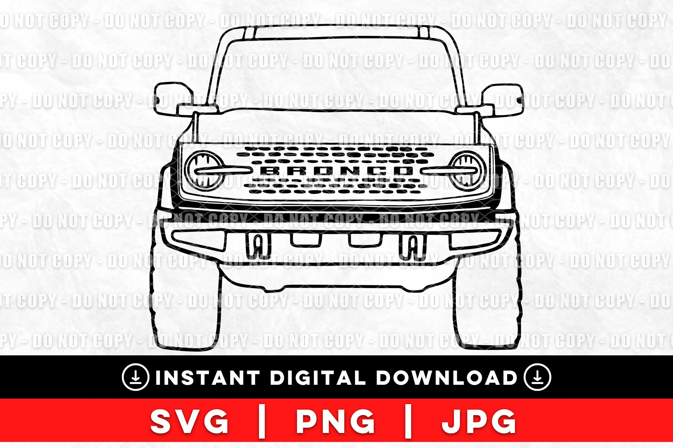 Ford Bronco SVG PNG JPG Cricut Silhouette Cut Files Bronco - Etsy Australia