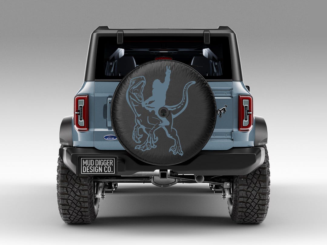 Custom Ford Bronco Spare Tire Cover With Backup Camera — 2021-2025 Ford ...