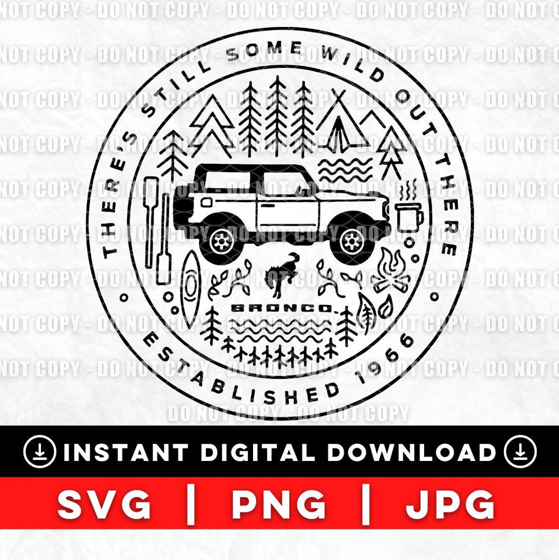 Ford Bronco SVG PNG JPG Cricut Silhouette Cut Files Bronco - Etsy