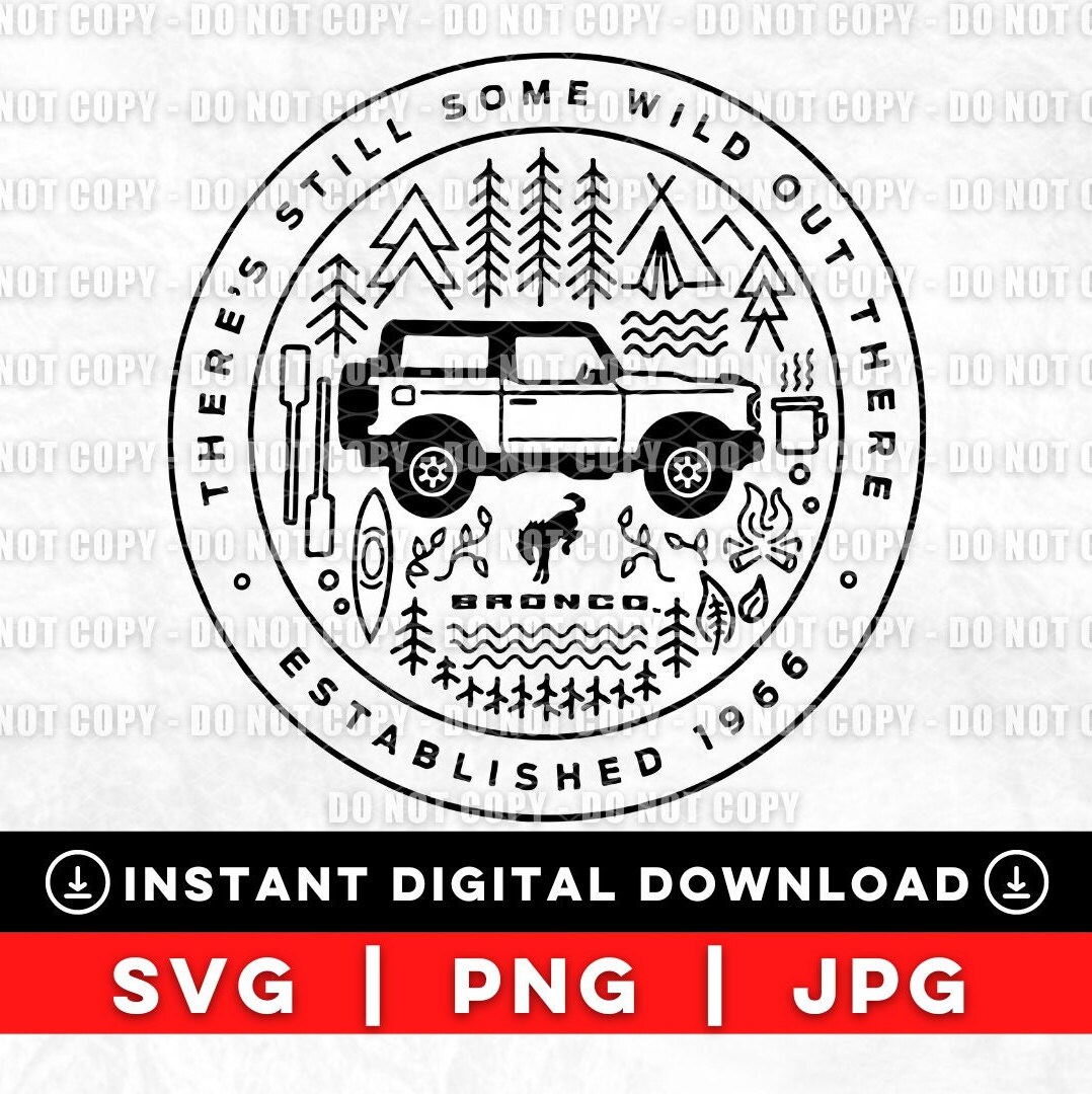Ford Bronco SVG PNG JPG Cricut Silhouette Cut Files, Bronco Grill, Ford ...