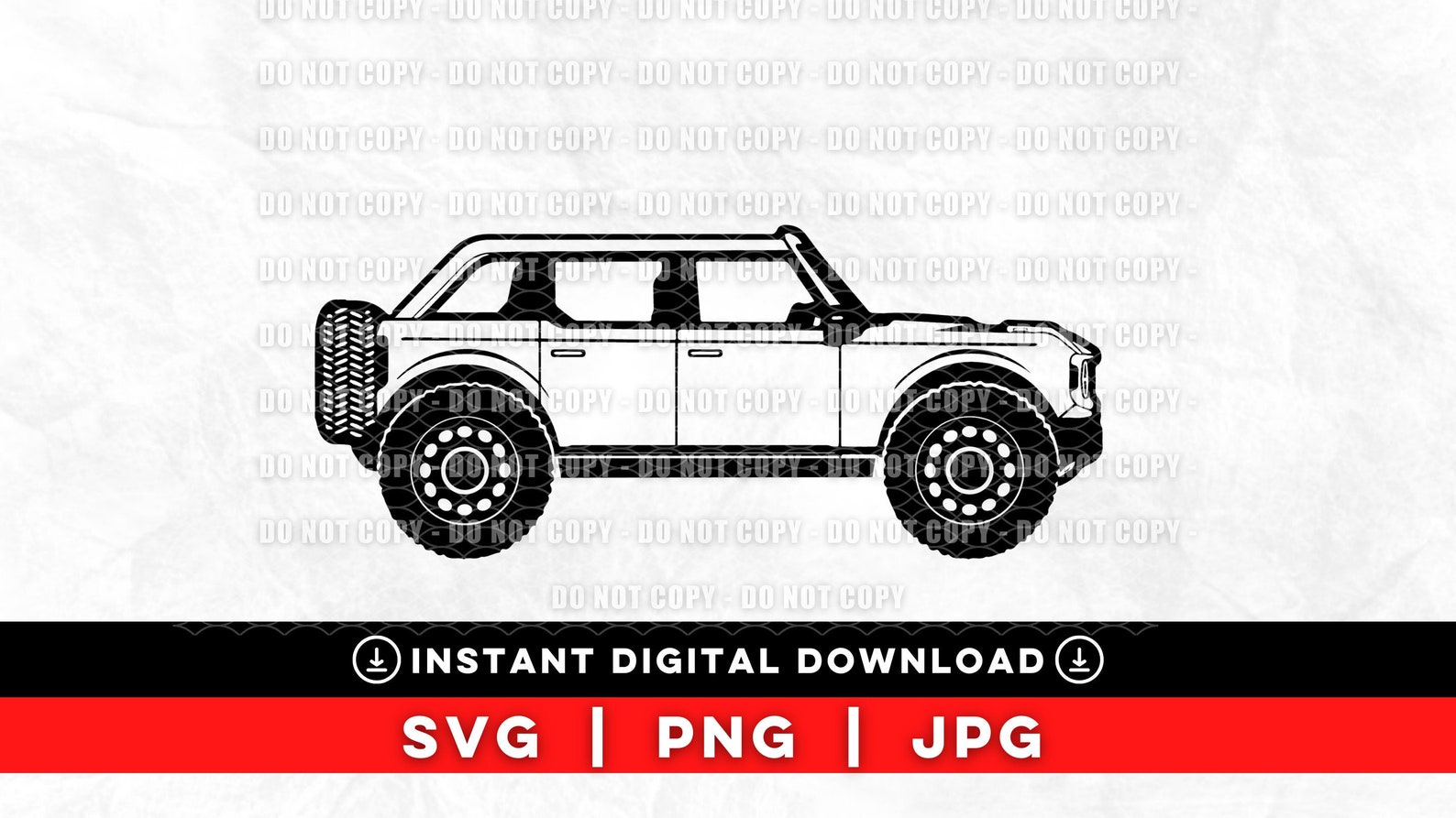 Ford Bronco SVG PNG JPG Cricut Silhouette Cut Files Bronco - Etsy