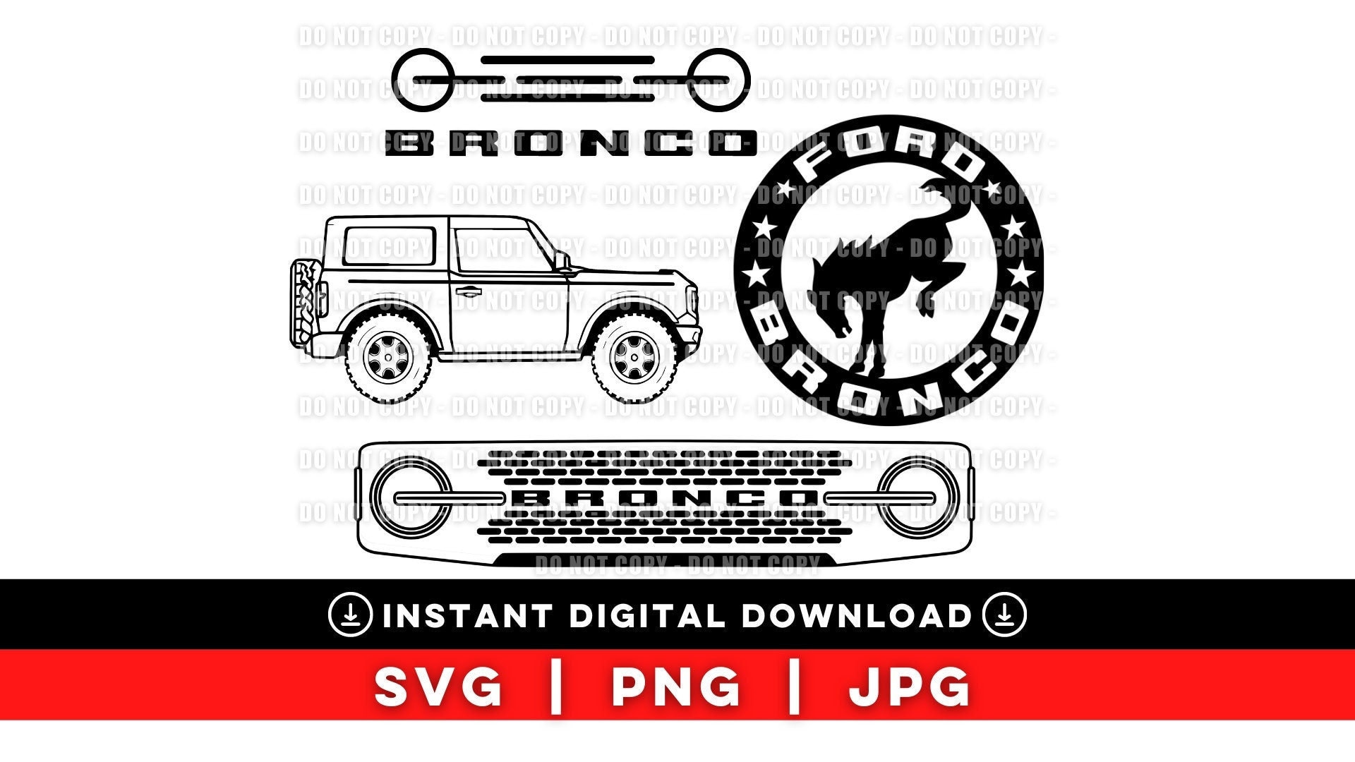 Ford Bronco Logo Vector