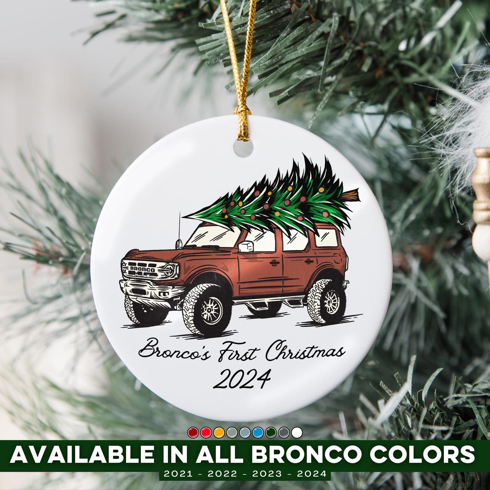 FORD BRONCO Metal Christmas Ornament, Bronco Gifts, Bronco's First ...