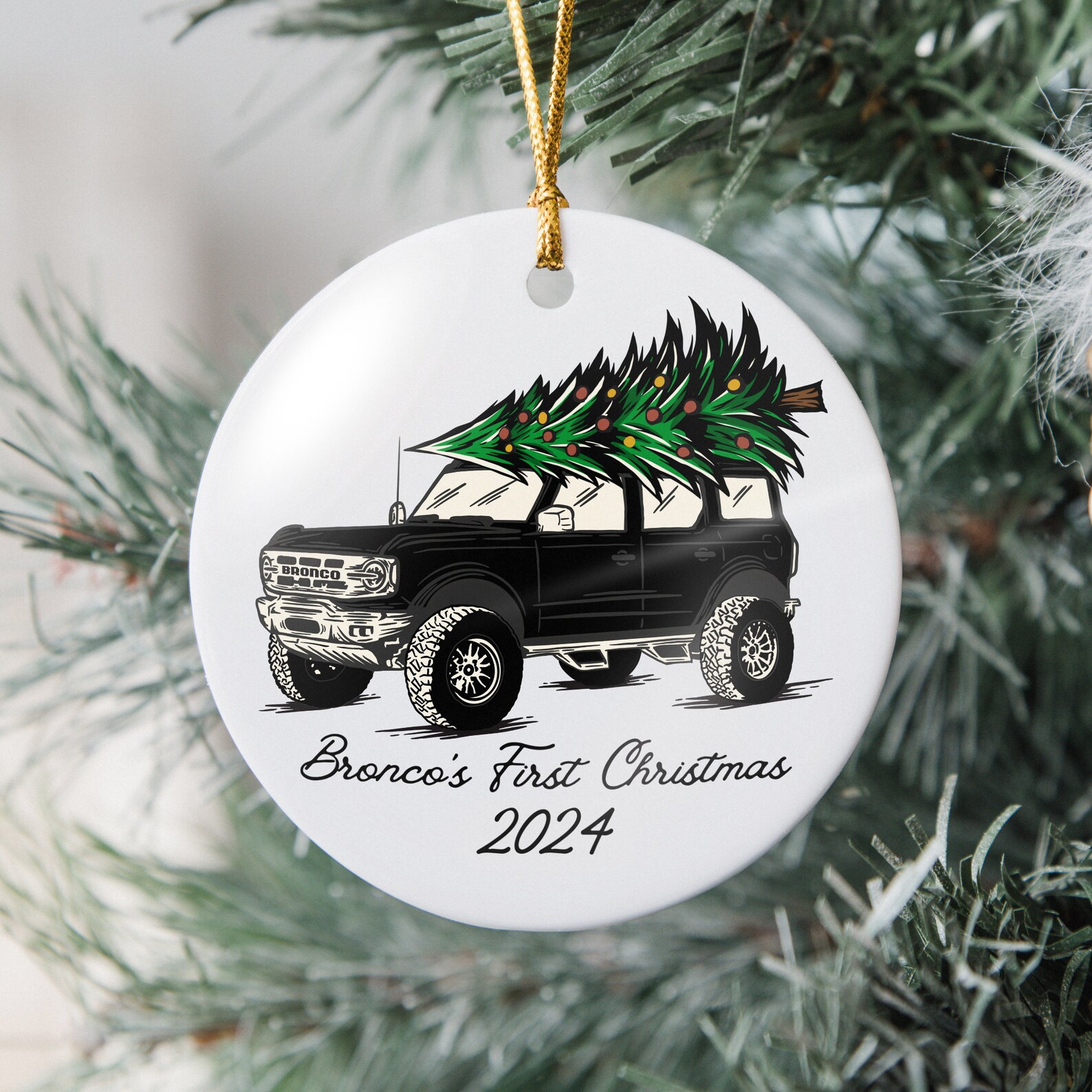 FORD BRONCO Metal Christmas Ornament, Bronco Gifts, Bronco's First ...