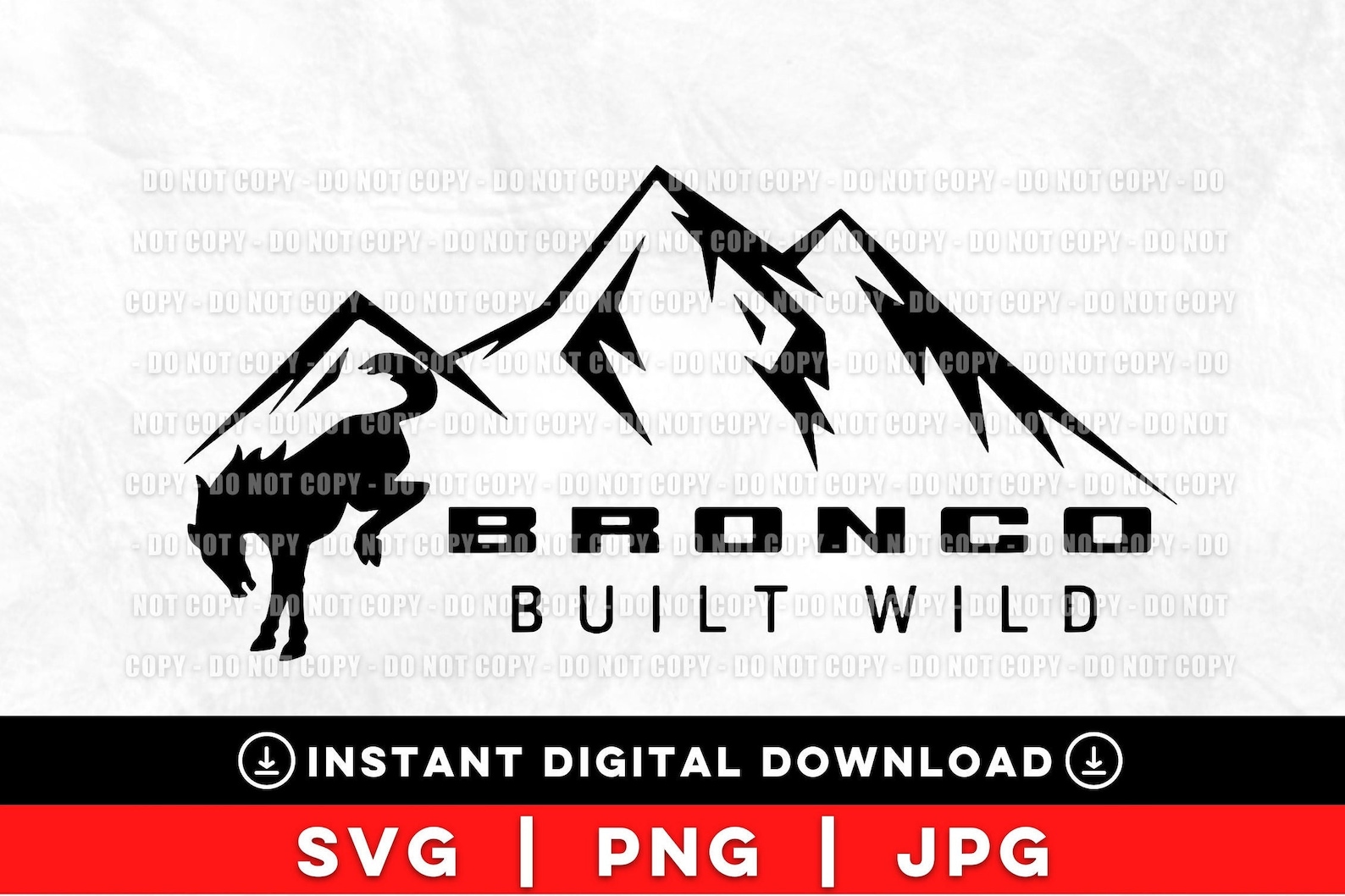 Ford Bronco SVG PNG JPG Cricut Silhouette Cut Files, Bronco Grill, Ford ...