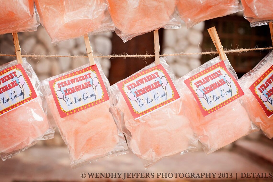 15 Cotton Candy Party Favors With Custom Labels - Etsy