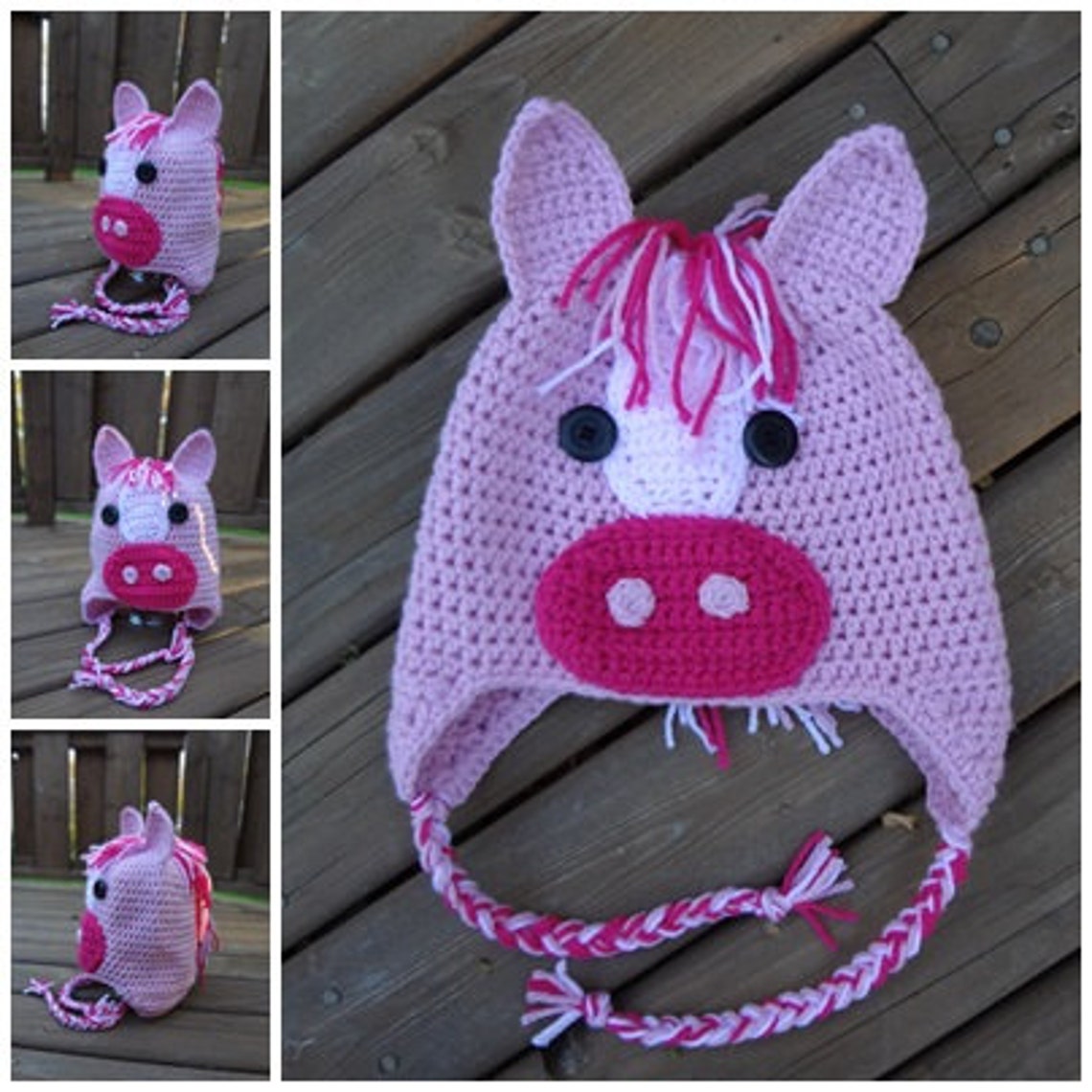 Horse Hat Crochet PATTERN PDF 6 Sizes Instant Download - Etsy Australia