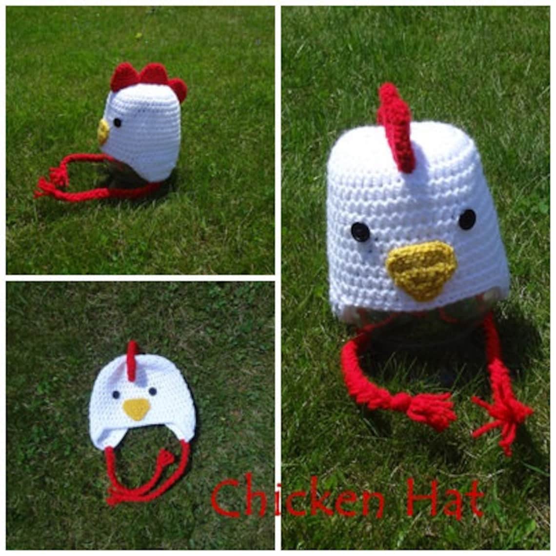 Chicken Hat Crochet PATTERN - Etsy