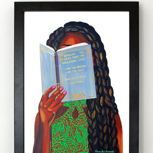 Black Female Quote Poster Afro Art Vintage Poster Vintage | Etsy