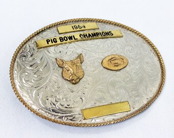 Pig belt buckle | Etsy