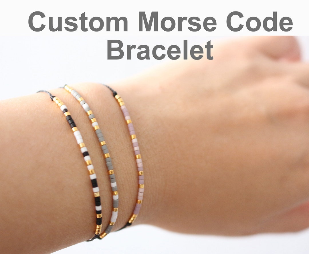 Custom Morse Code Bracelet, Sorority Bracelets, Morse Code Bracelets ...