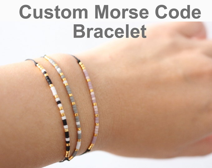 Custom Morse Code Bracelet, Sorority Bracelets, Morse Code Bracelets, Family Bracelet ...