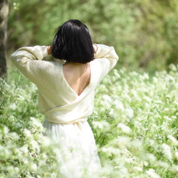 Open Back Sweater - Etsy