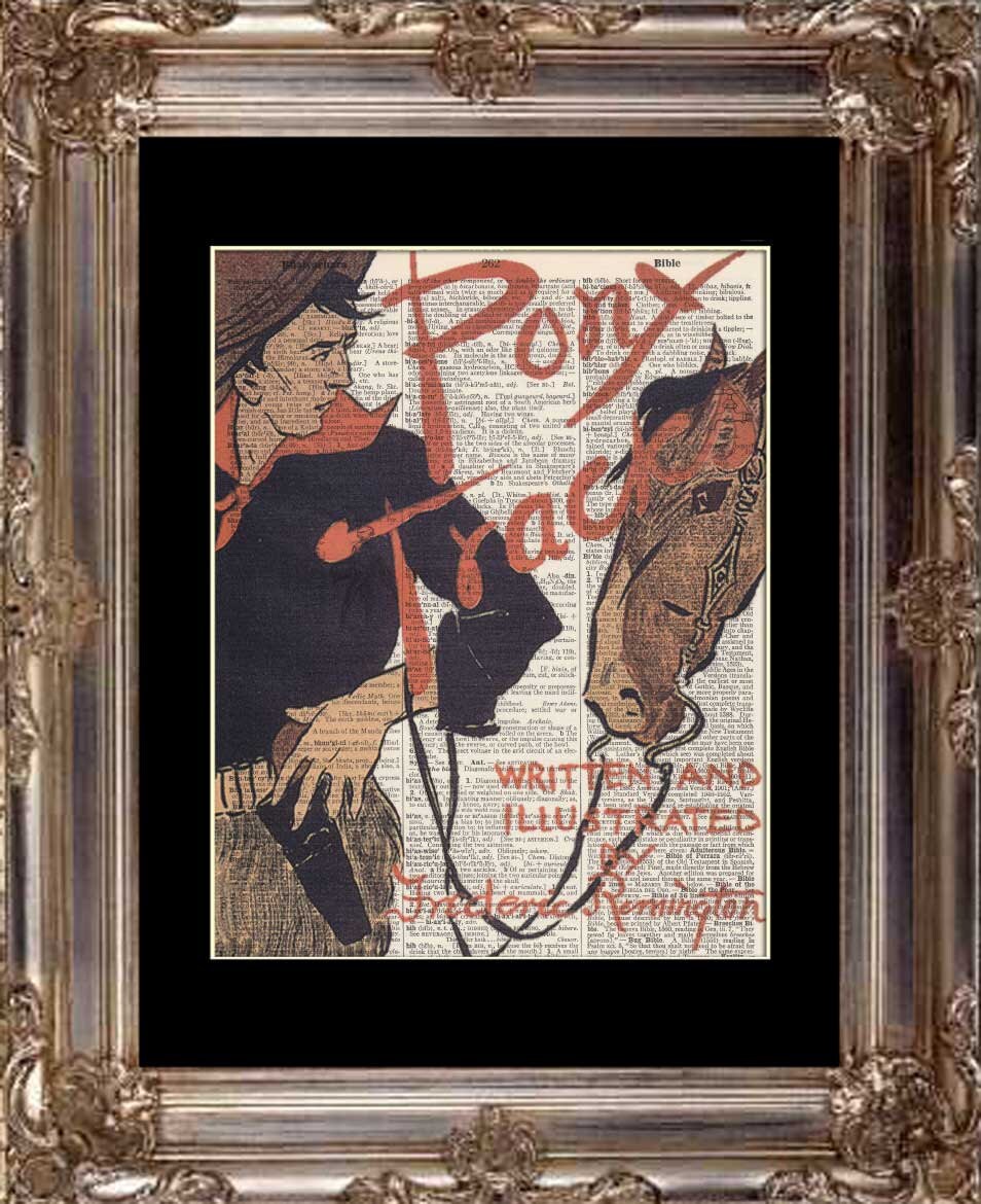 Dictionary Art Print COWBOY PONY Horse Book Page Art Print - Etsy