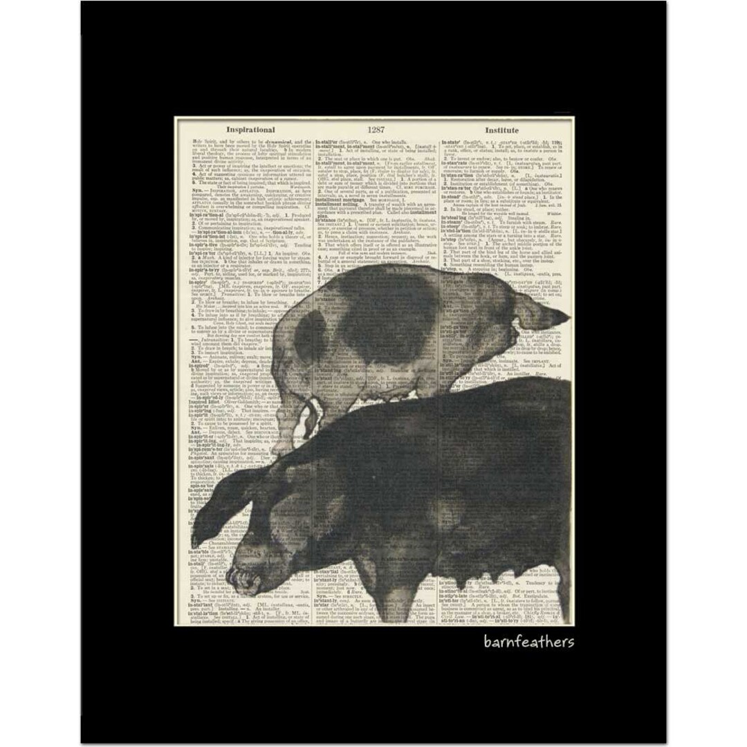 Pigs Vintage Artwork Dictionary Art Print Book Page Art No. P165 - Etsy