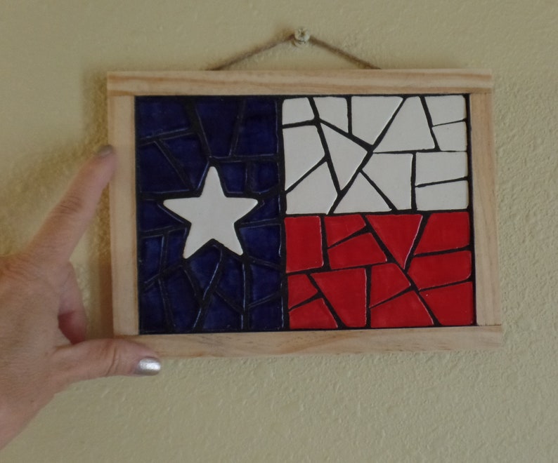 Framed Texas Flag Earthenware Mosaic - Etsy