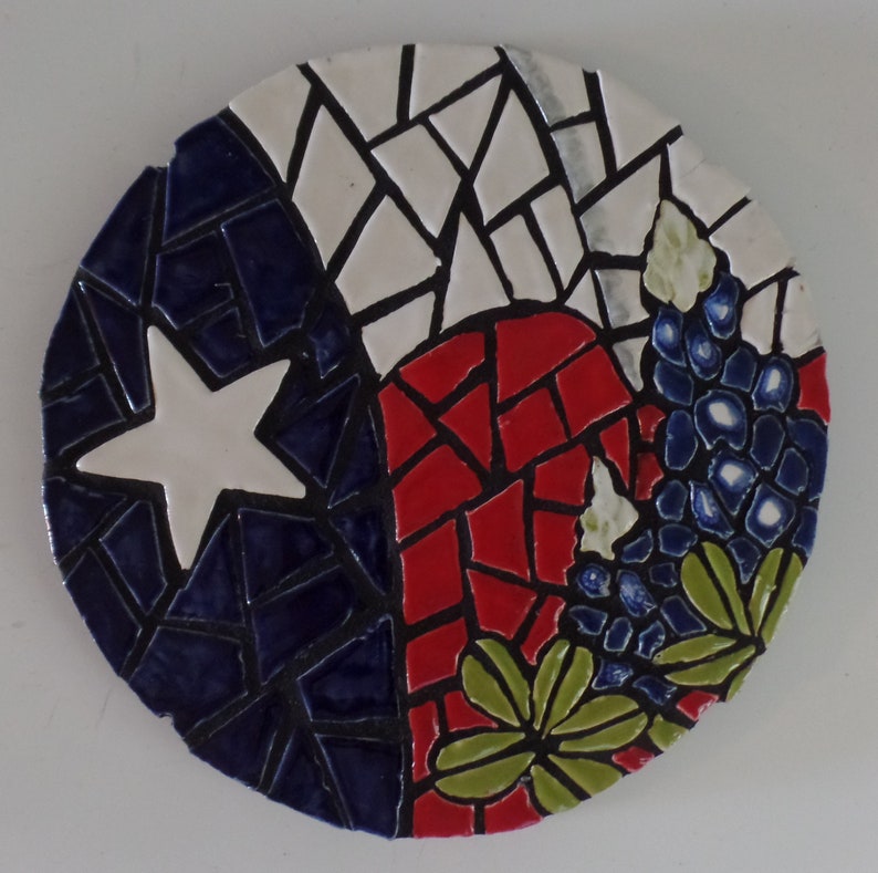 Texas Flag With Bluebonnets Mosaic - Etsy