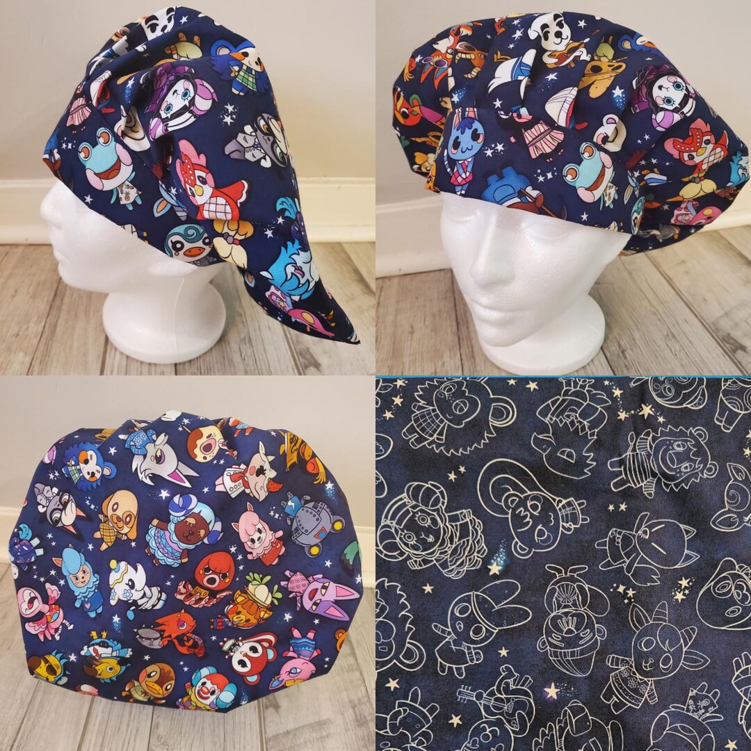 Bouffant Scrub Hat Cap, Horizons, Island, Gamer, Kawaii, Animal ...