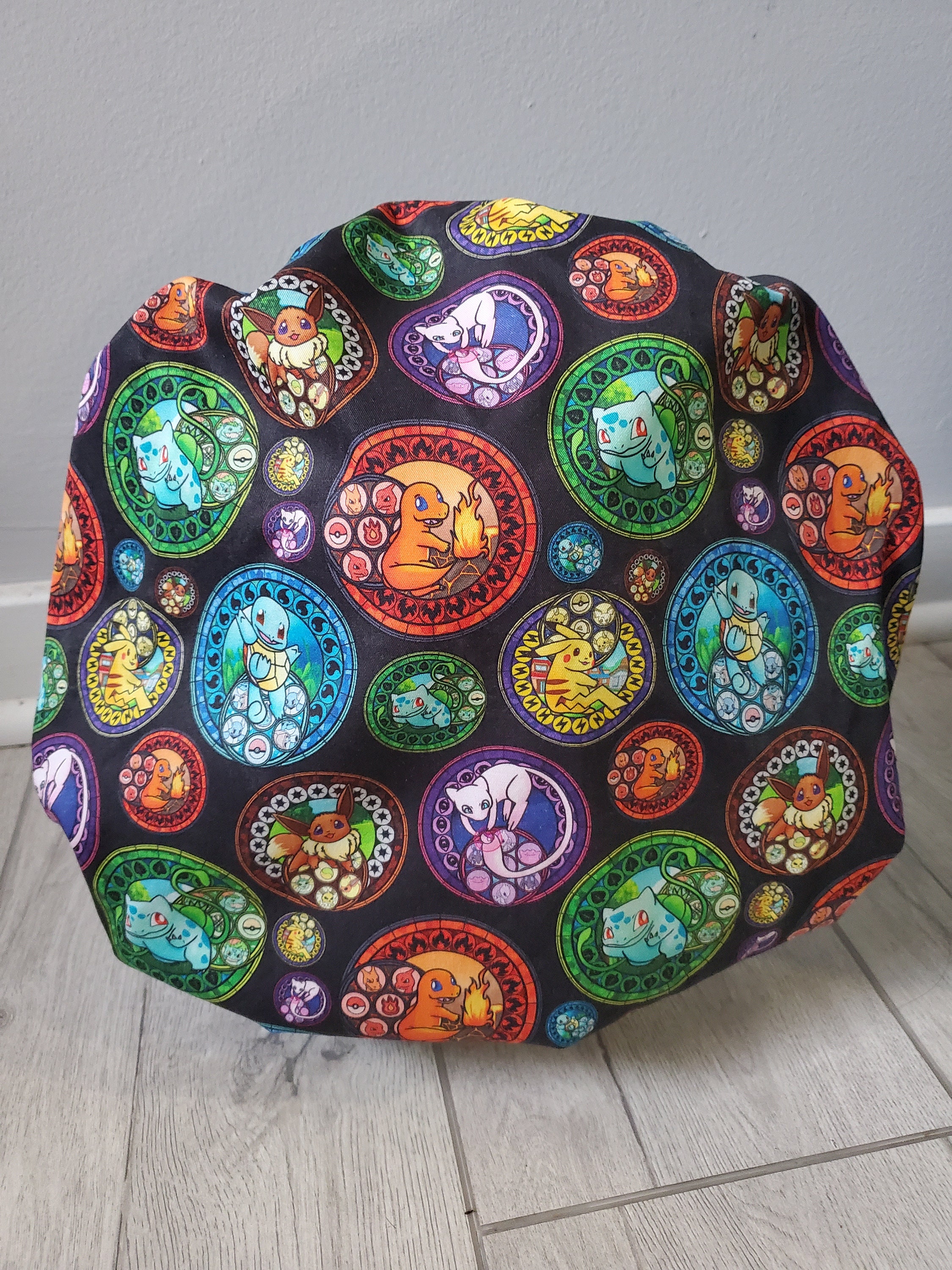 Bouffant Scrub Hat Cap, Pokemon Eevee Pokepals Gamer, Kawaii Surgical ...