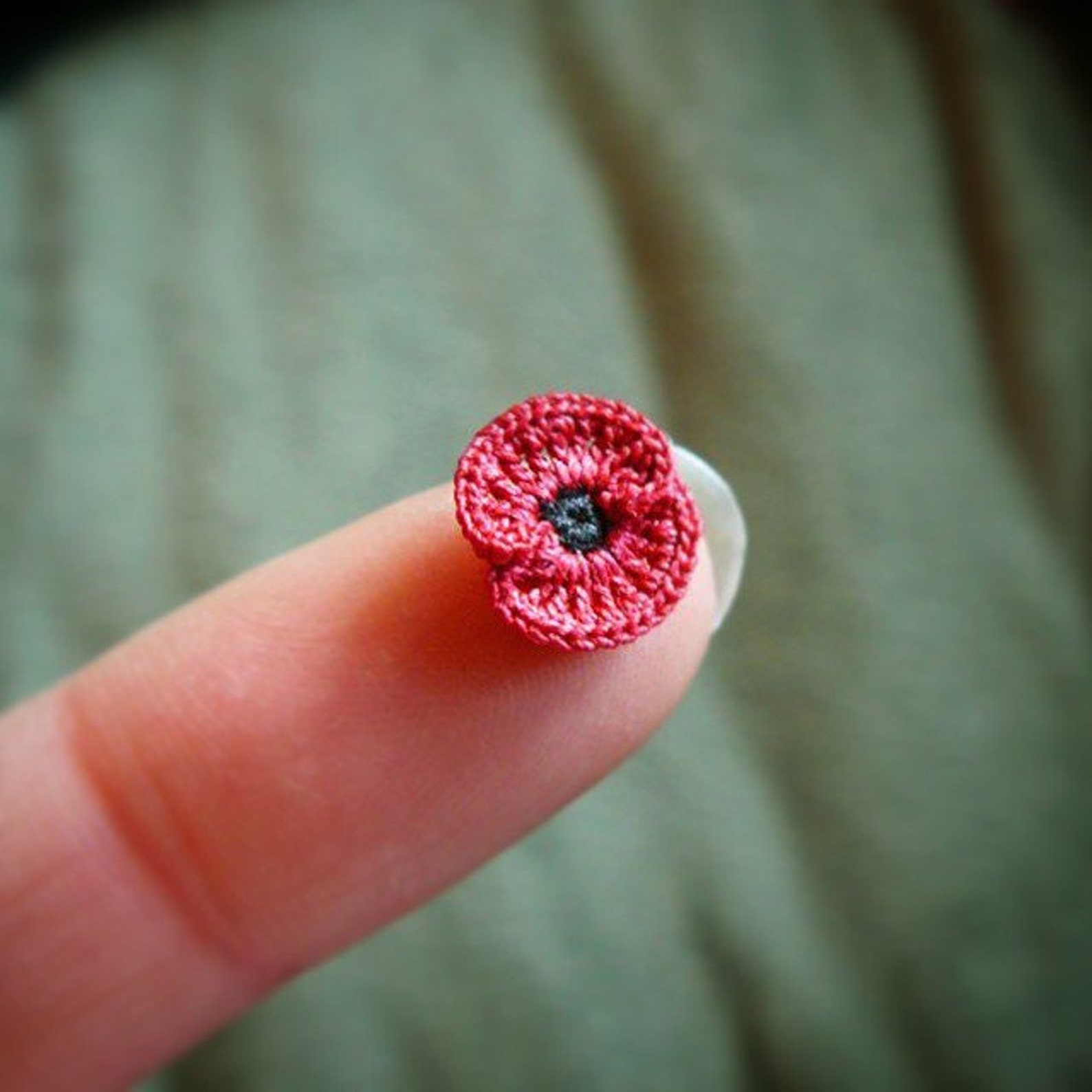 Micro Crochet Pattern Poppy Jewellery, Poppy Earring DIY, Gift for Her ...