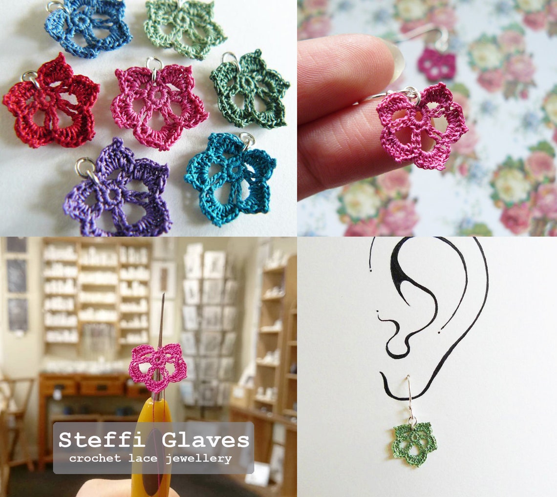 Micro Crochet Leaf Earring Pattern Autumn Leaf Pattern - Etsy