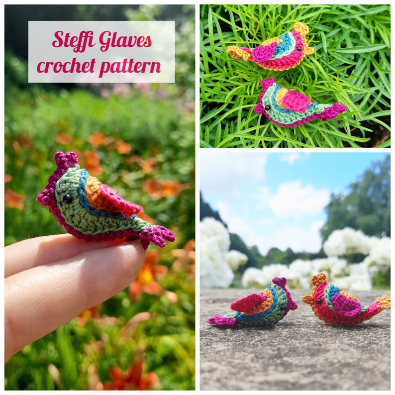 Little Bird Crochet Pattern: Piccolo Bird Decoration (digital Download ...
