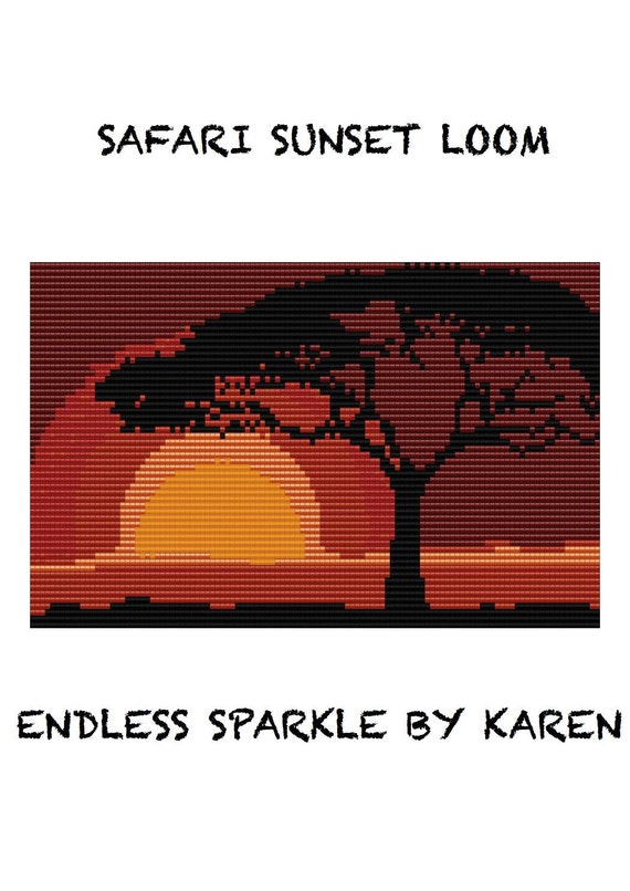 Safari Sunset Loom Tapestry | Etsy